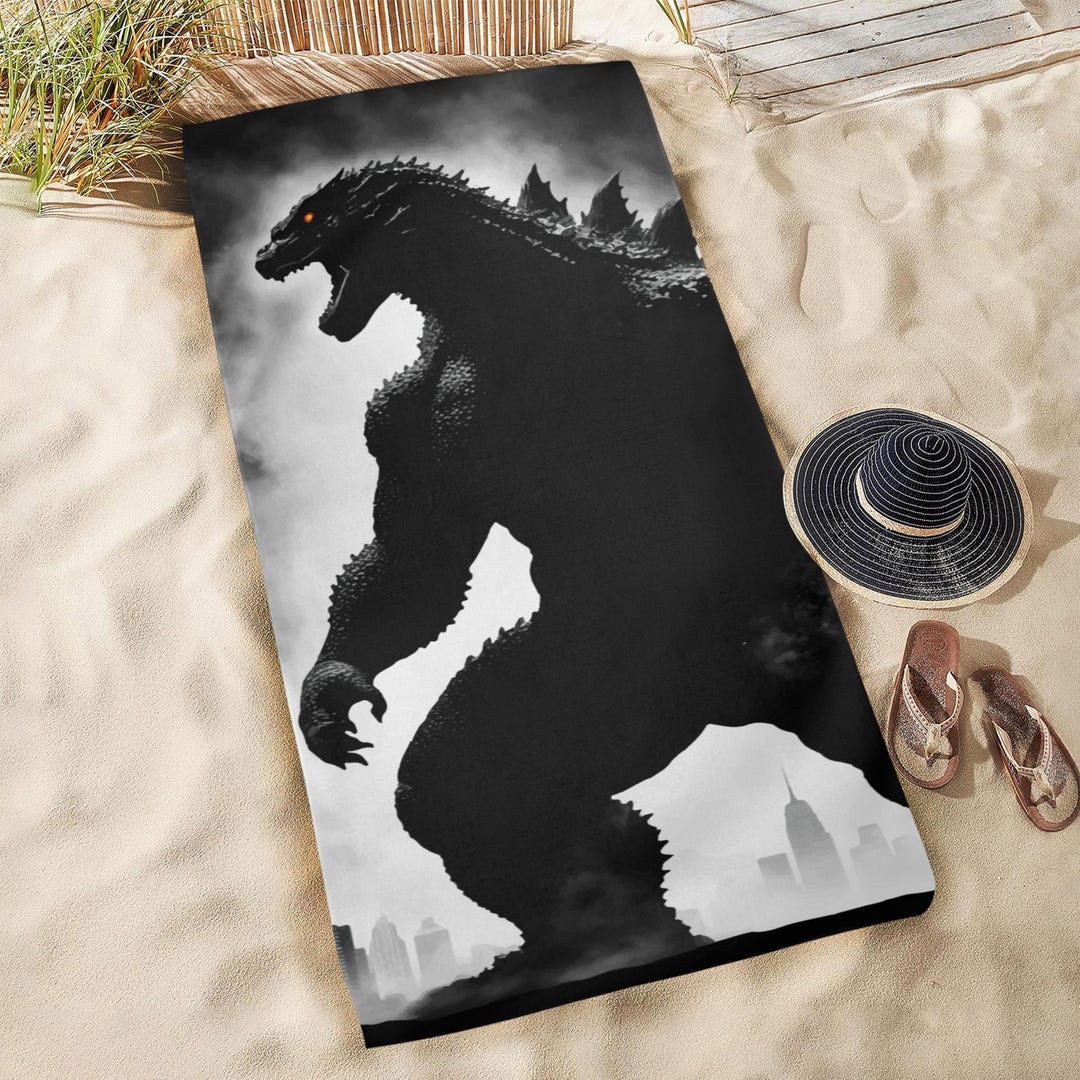 Beach Towels Godzilla Gojira Kaiju Japan Monster Beach Godzilla Gojira ...