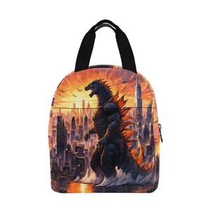 Lunch Bag Godzilla Bag Kaiju Backpack Gojira Bag Cartoon Monster Retro ...