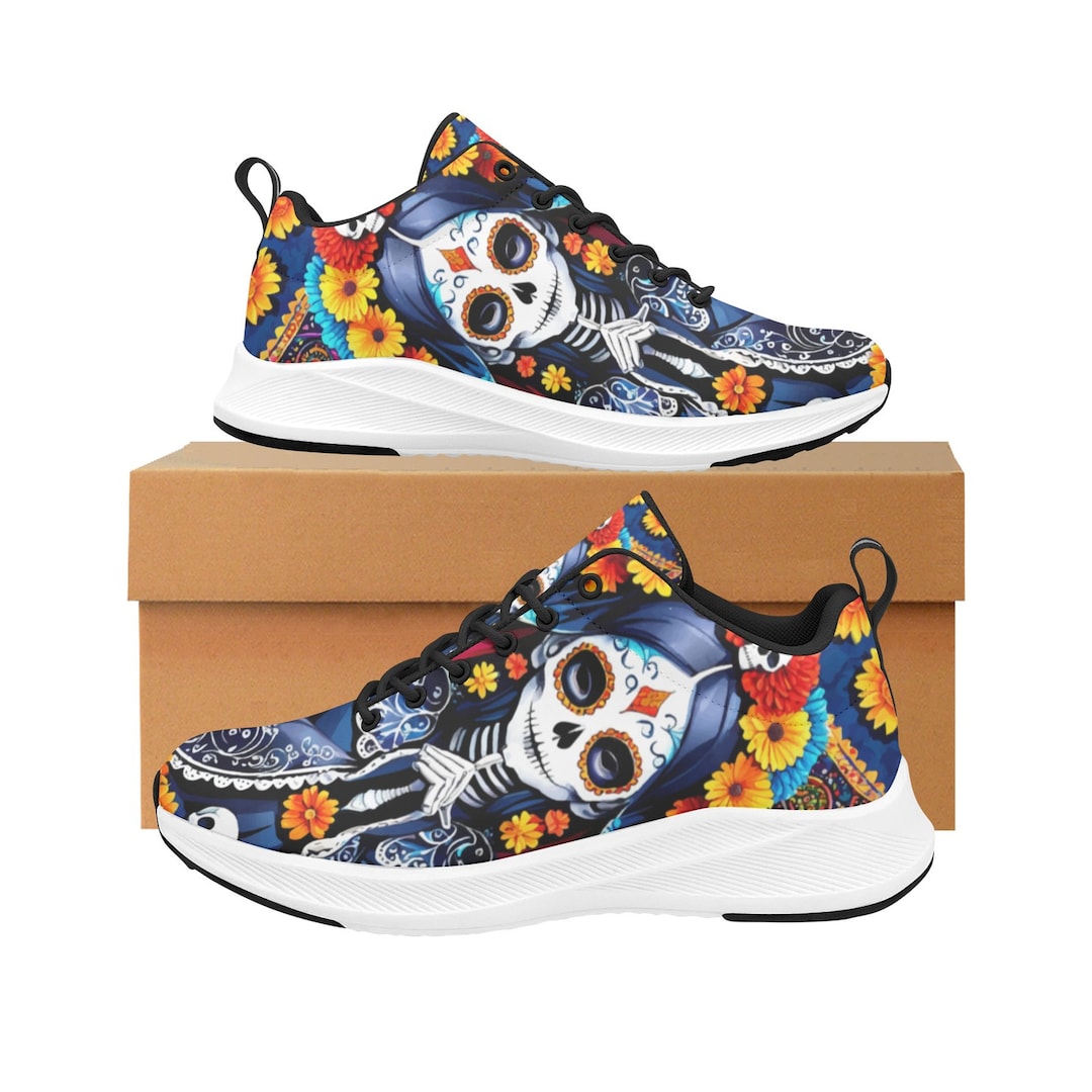 Women's Running Shoes Catrina Calavera Mexico Mexican Chicano Dia De ...