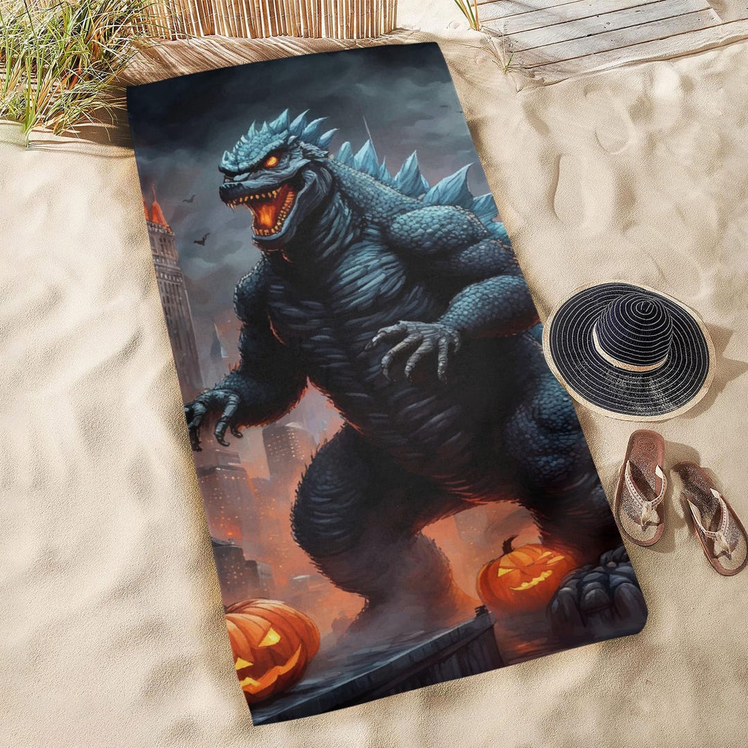 Beach Towels Godzilla Gojira Kaiju Monster Beach Godzilla Gojira ...