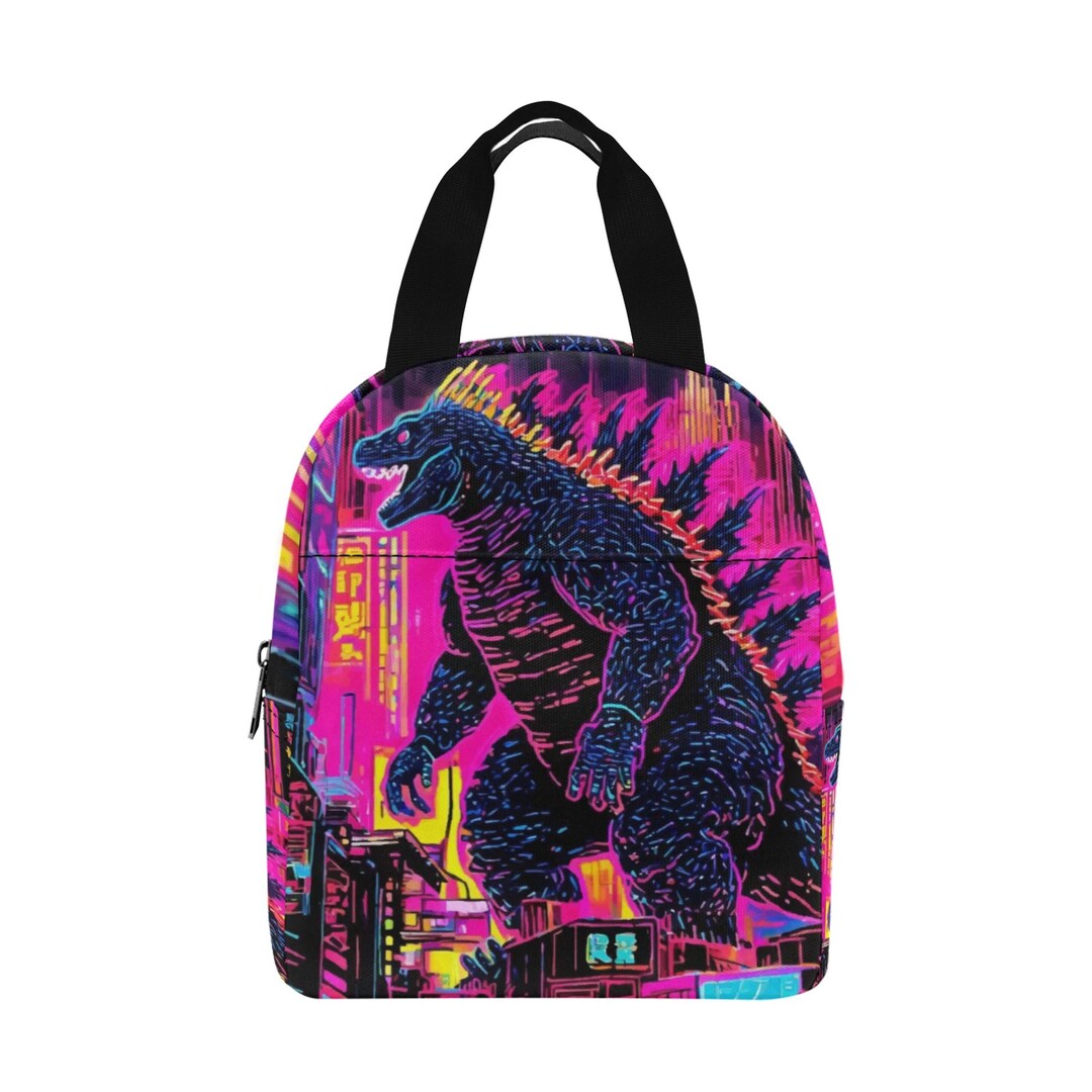 Godzilla Lunch Bag Godzilla Bag Kaiju Backpack Gojira Neon Cartoon ...