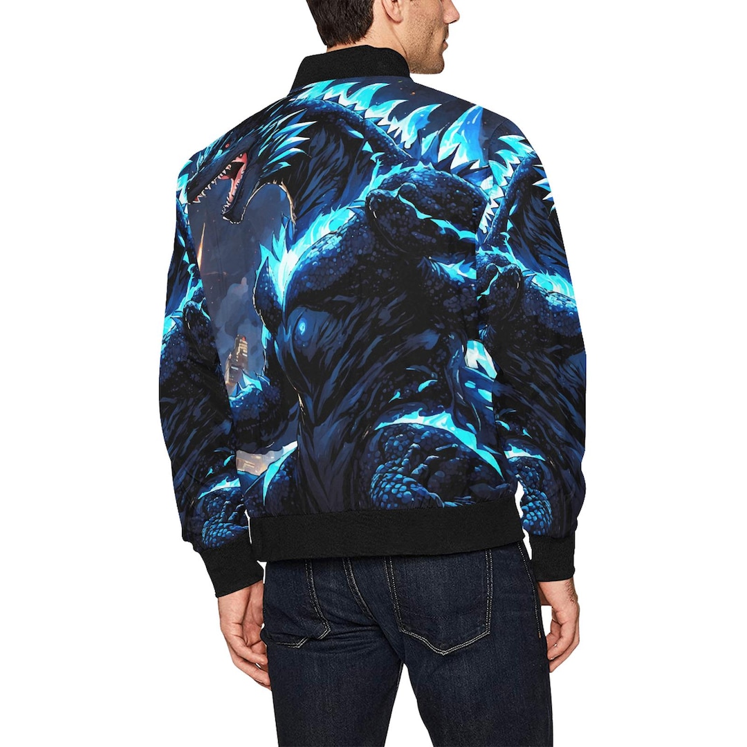 Bomber Jacket With Pockets Comics Retro Art Godzillas Monster Jacket ...
