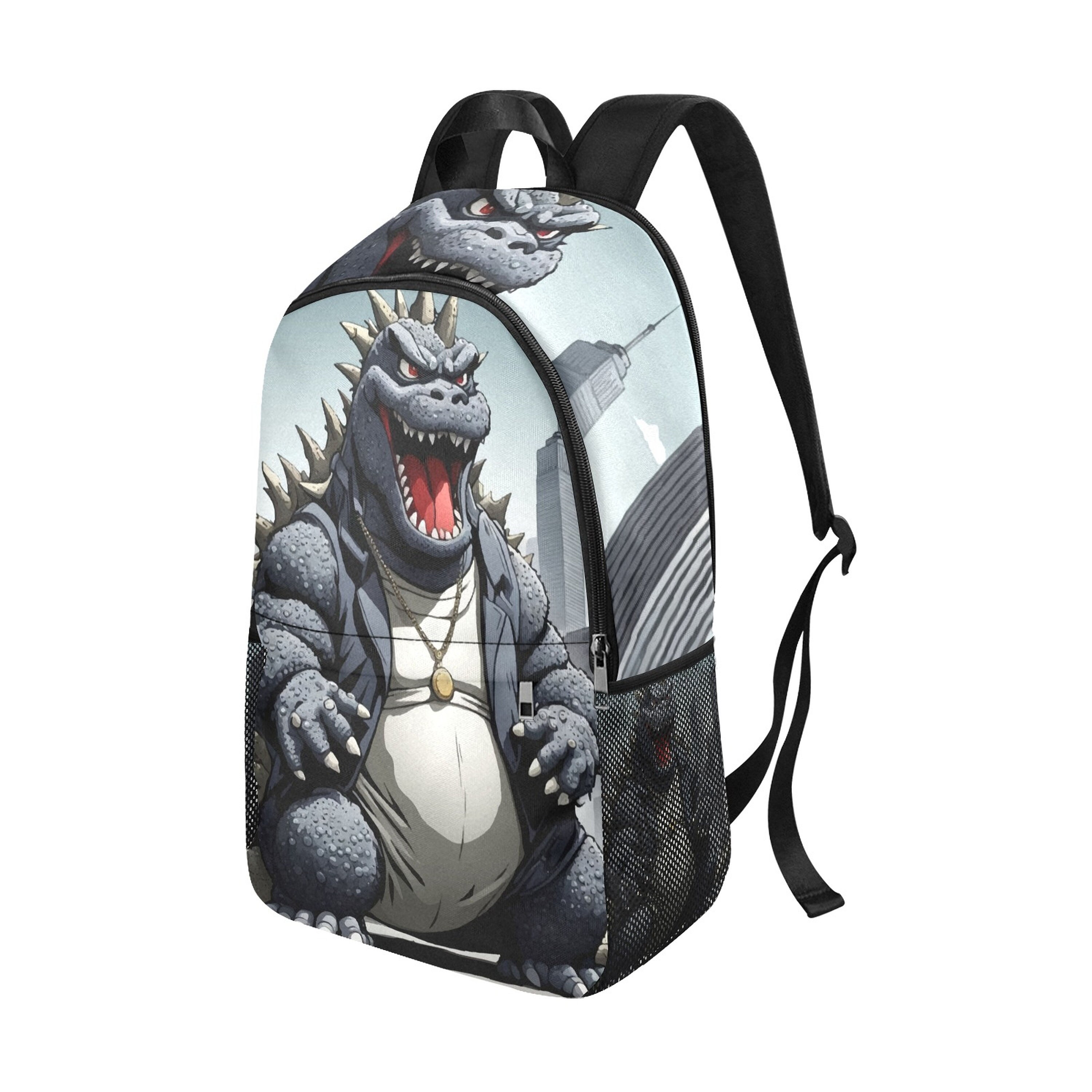 Backpack Godzilla Backpack With Mesh Pockets Handbag Bag Gojira Kaiju ...