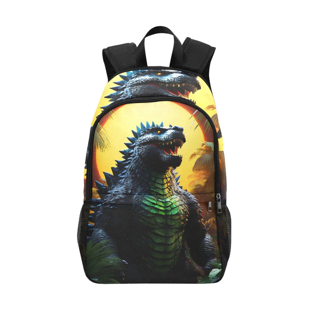 Backpack Godzilla Backpack With Mesh Pockets Handbag Bag Gojira Kaiju ...