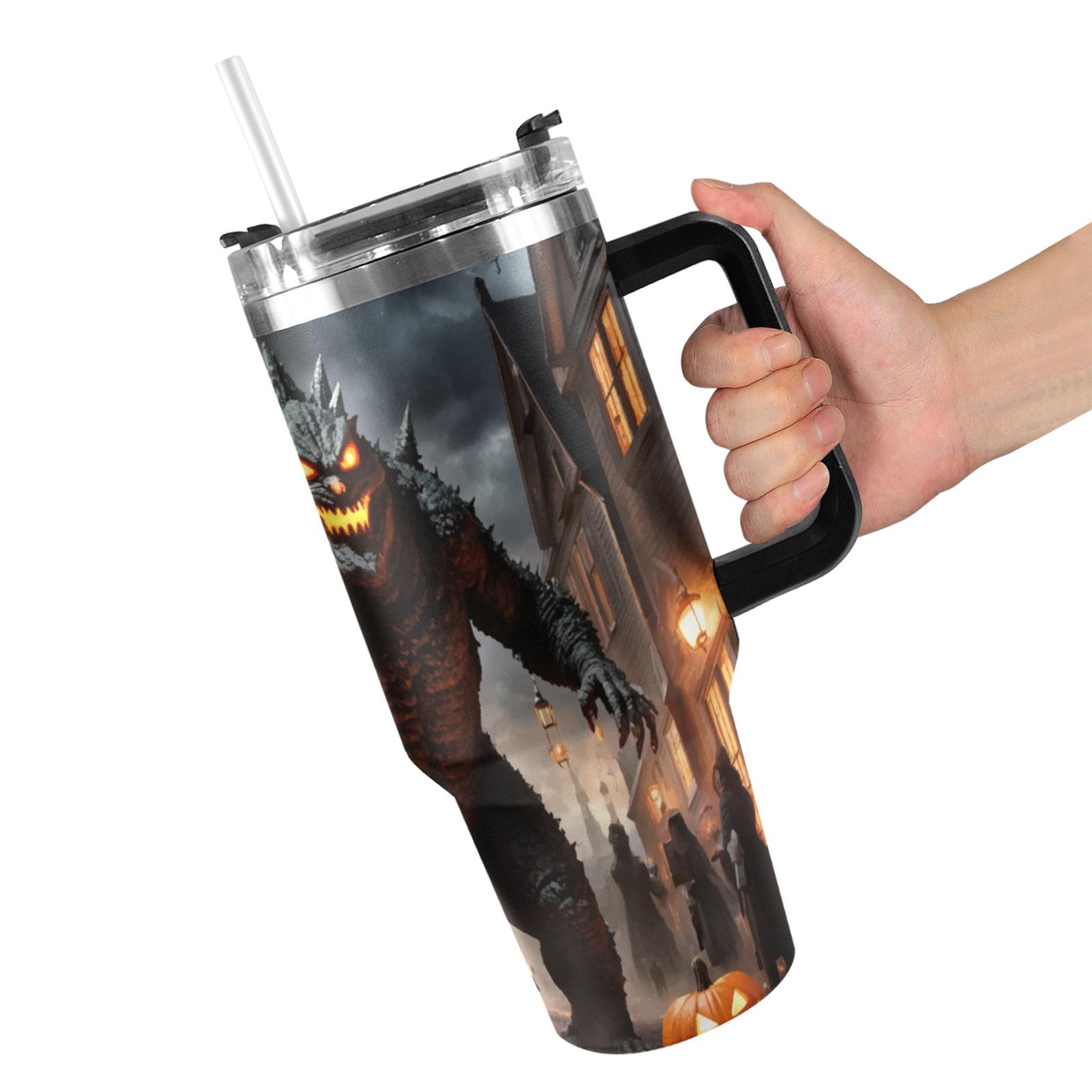 Stainless Steel Mug 40oz Mug Godzilla Thermo Mug Glass Comics Mug ...