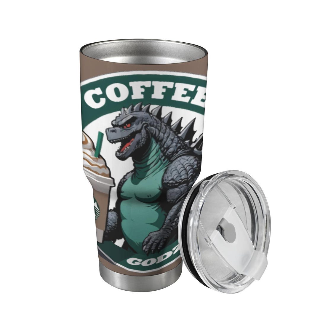 Stainless Steel Tumbler 30 Oz Godzilla Coffee Tumblers Kaiju Gojira - Etsy