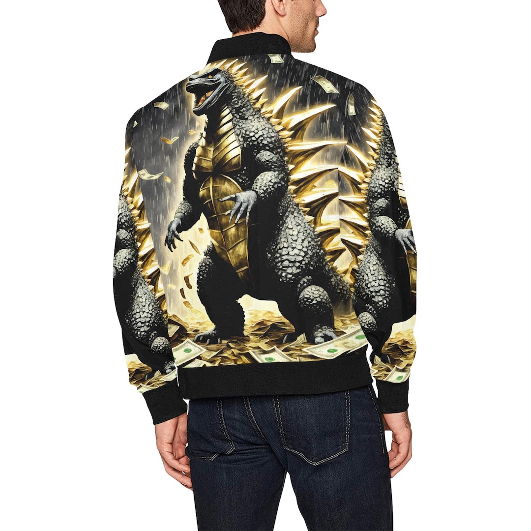 Bomber Jacket With Pockets Art Godzillas Monster Jacket Godzilla Gojira ...