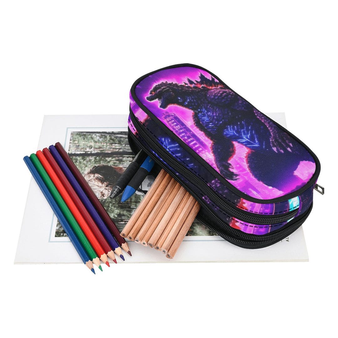 Godzilla Pencil Case Art Godzilla Gojira Kaiju Comics Cartoon Vintage ...