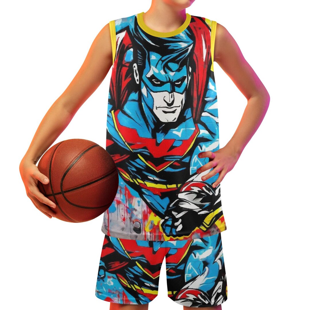 Basketball Uniform Super Hero Comics Cartoon Hero Custom Basketball ...