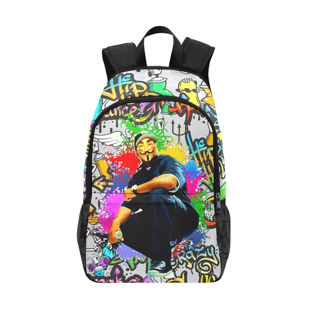 Backpack Rucksack With Mesh Pockets Bag Hand Bag Hip Hop Rap - Etsy