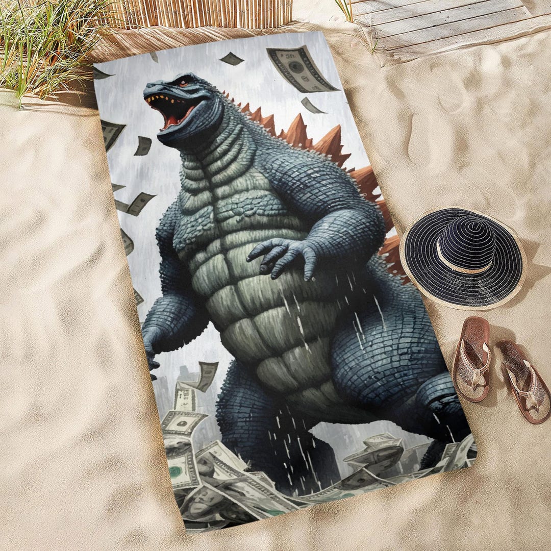 Beach Towels Godzilla Gojira Kaiju Japan Monster Beach Godzilla Gojira ...