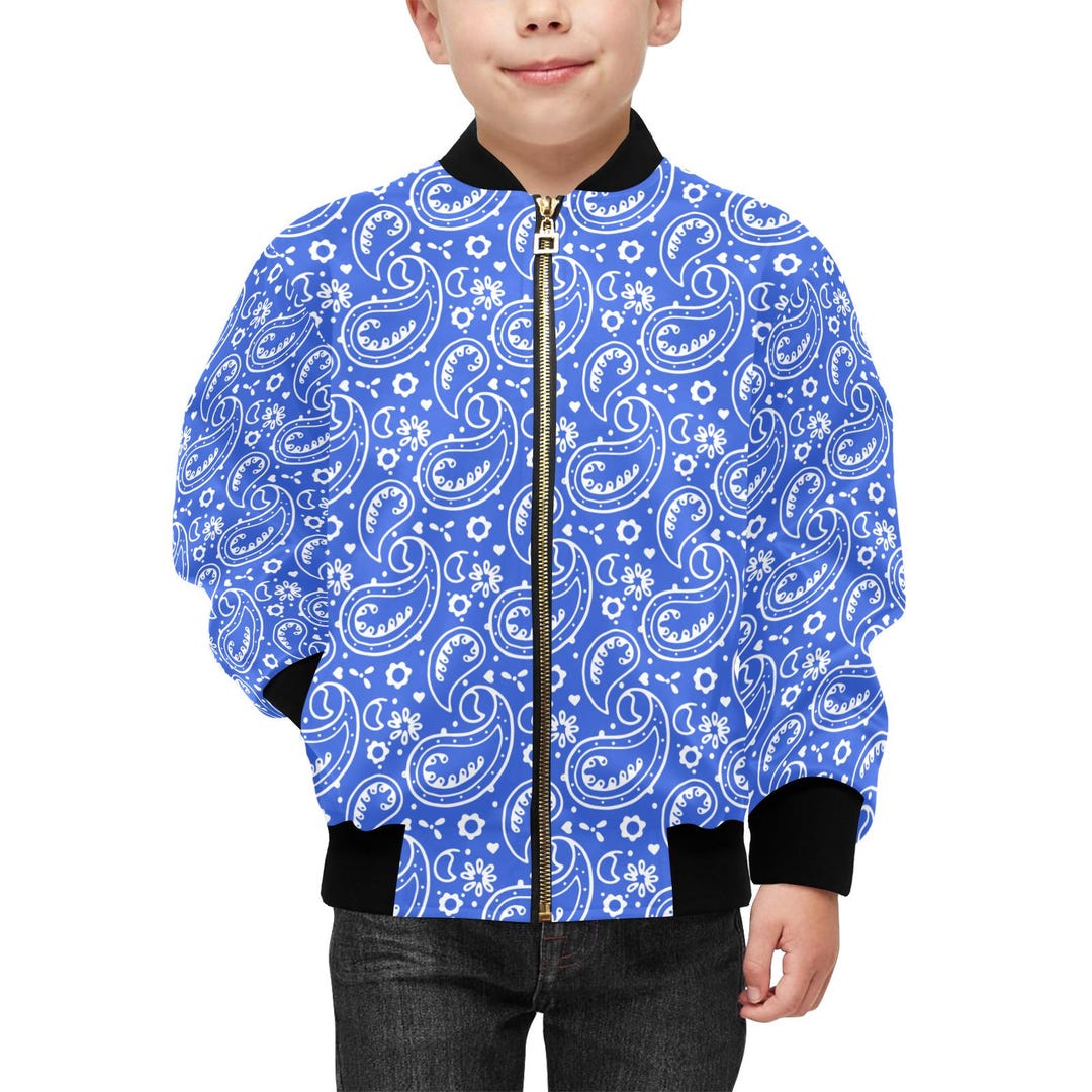 Children's Bomber Jacket Paisley Pattern Jacket - Etsy