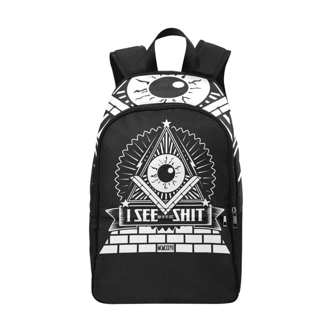 Backpack School Backpack With Mesh Pockets Handbag Bag Illuminati Eye ...