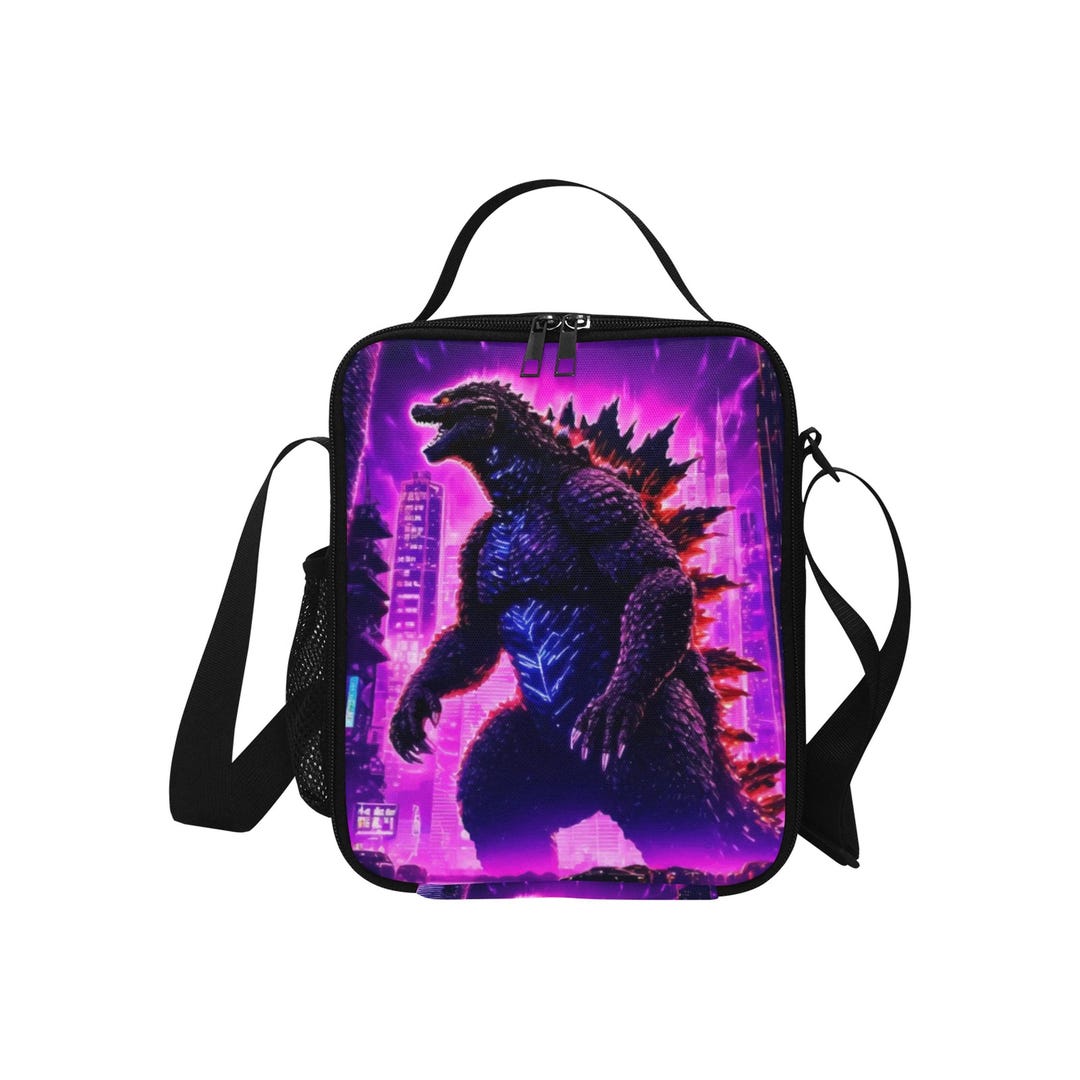 Godzilla Lunch Bag Crossbody Insulated Godzilla Gojira Kaiju Art Comics ...