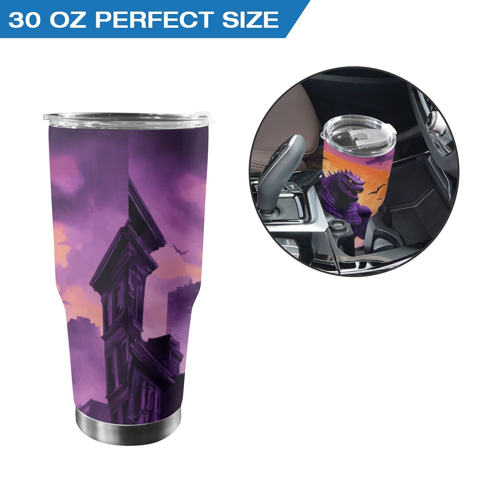 Stainless Steel Tumbler 30 Oz Godzilla Gojira Kaiju - Etsy