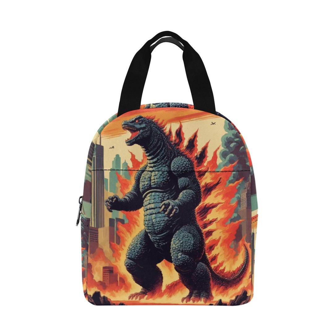 Godzilla Lunch Bag Godzilla Bag Kaiju Backpack Gojira Neon Cartoon ...