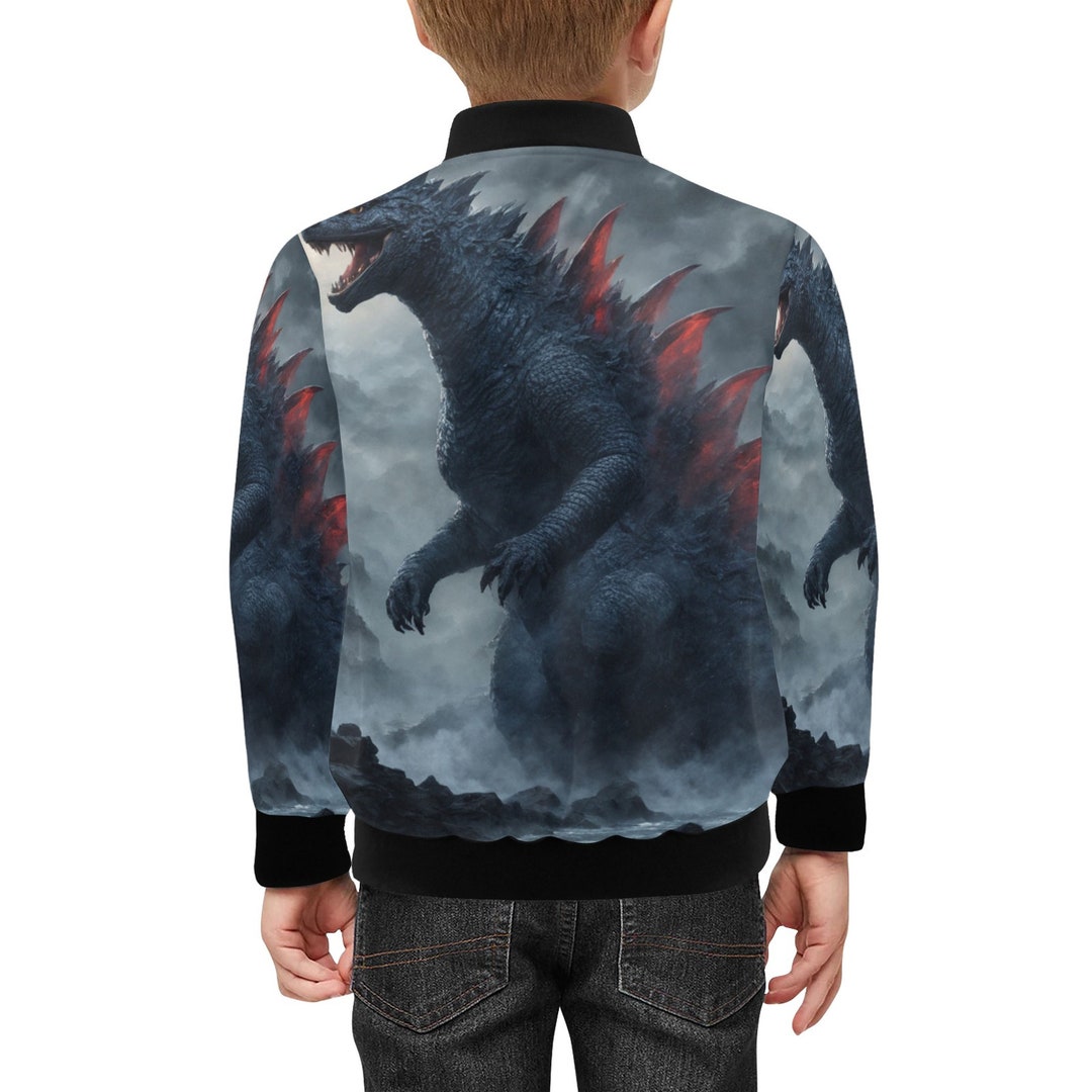 Godzilla Kids Bomber Jacket With Pockets Godzilla Gojira Kaiju - Etsy