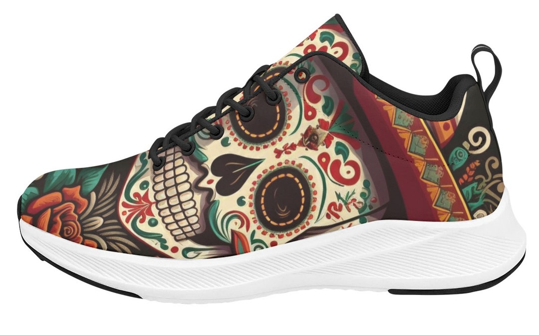 Women's Running Shoes Catrina Calavera Mexico Mexican Chicano Dia De ...