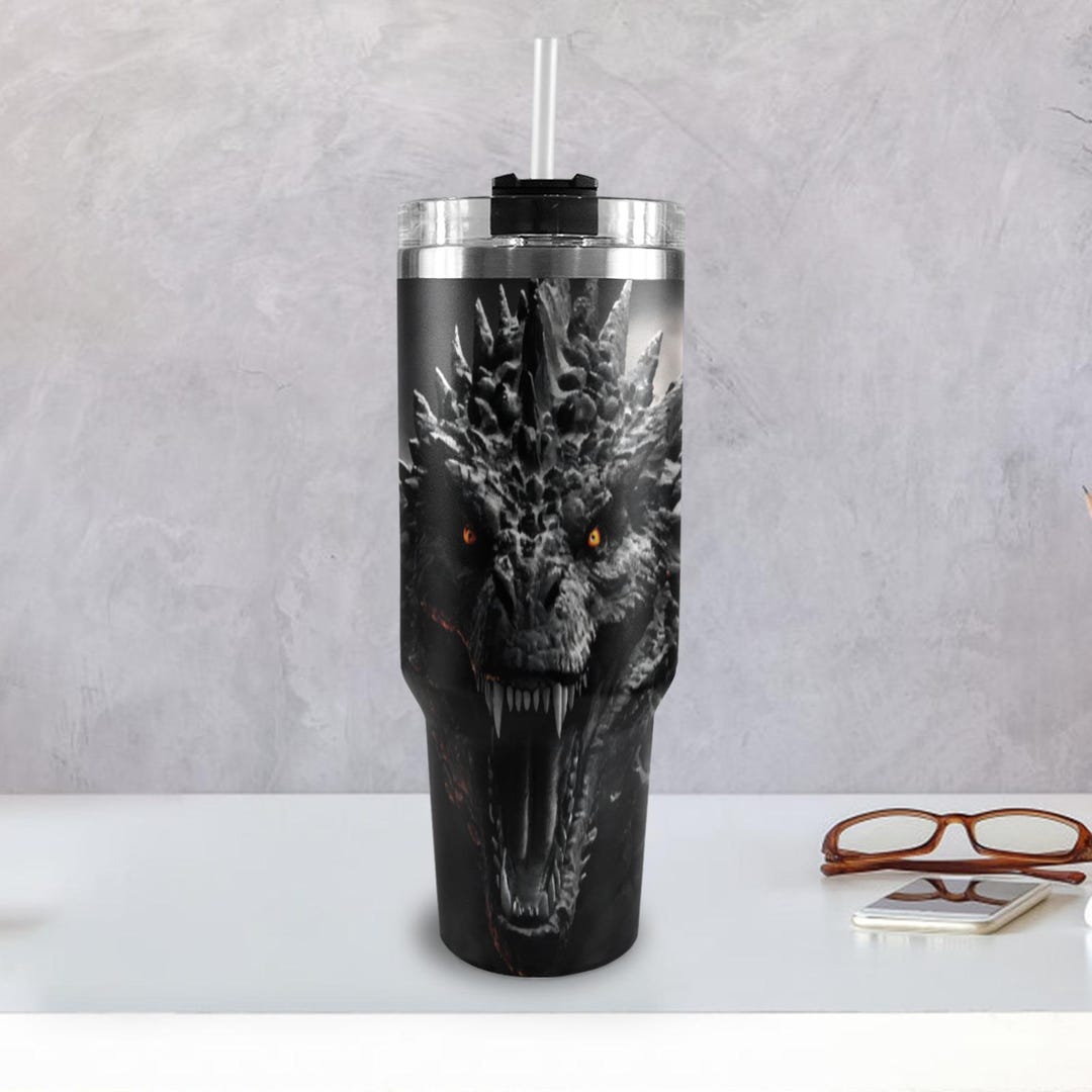 Stainless Steel Tumbler 40 Oz Godzillas Tumbler Godzilla Gojira Kaiju ...
