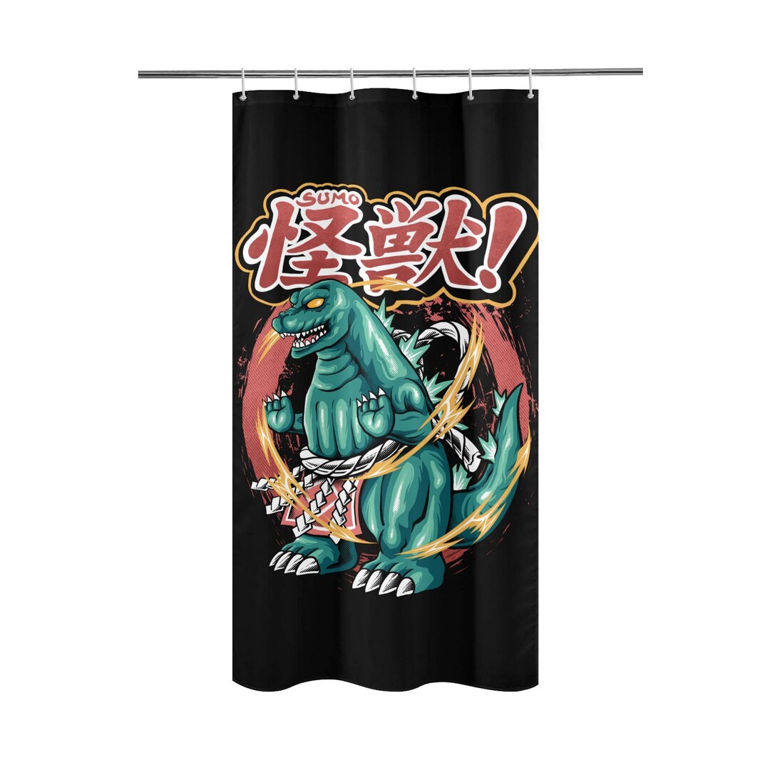 Shower Curtain 36" X 72" Godzilla Gojira Kaiju - Etsy