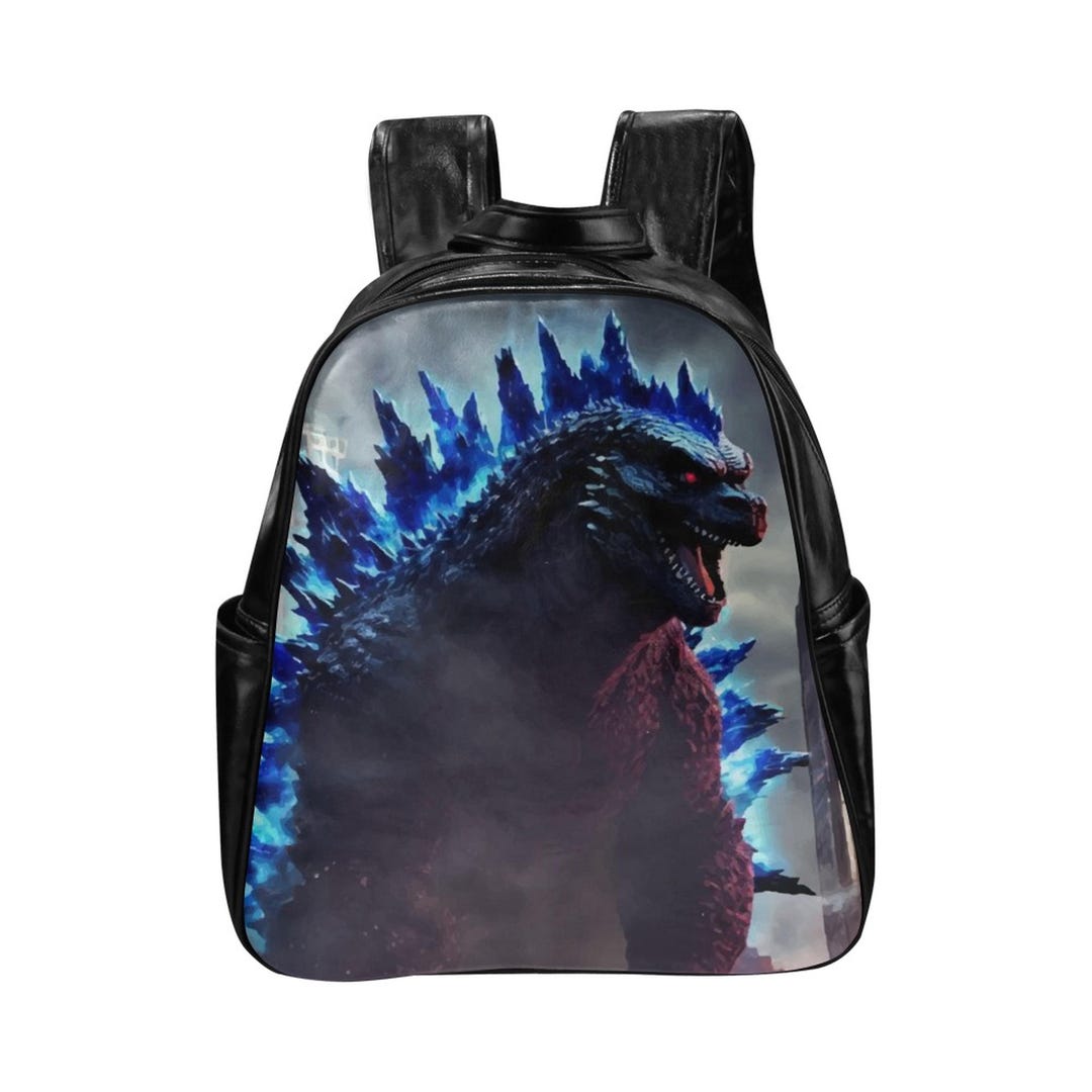 Backpack Godzilla Backpack PU Leather Godzilla Backpacks Kaiju Gojira ...