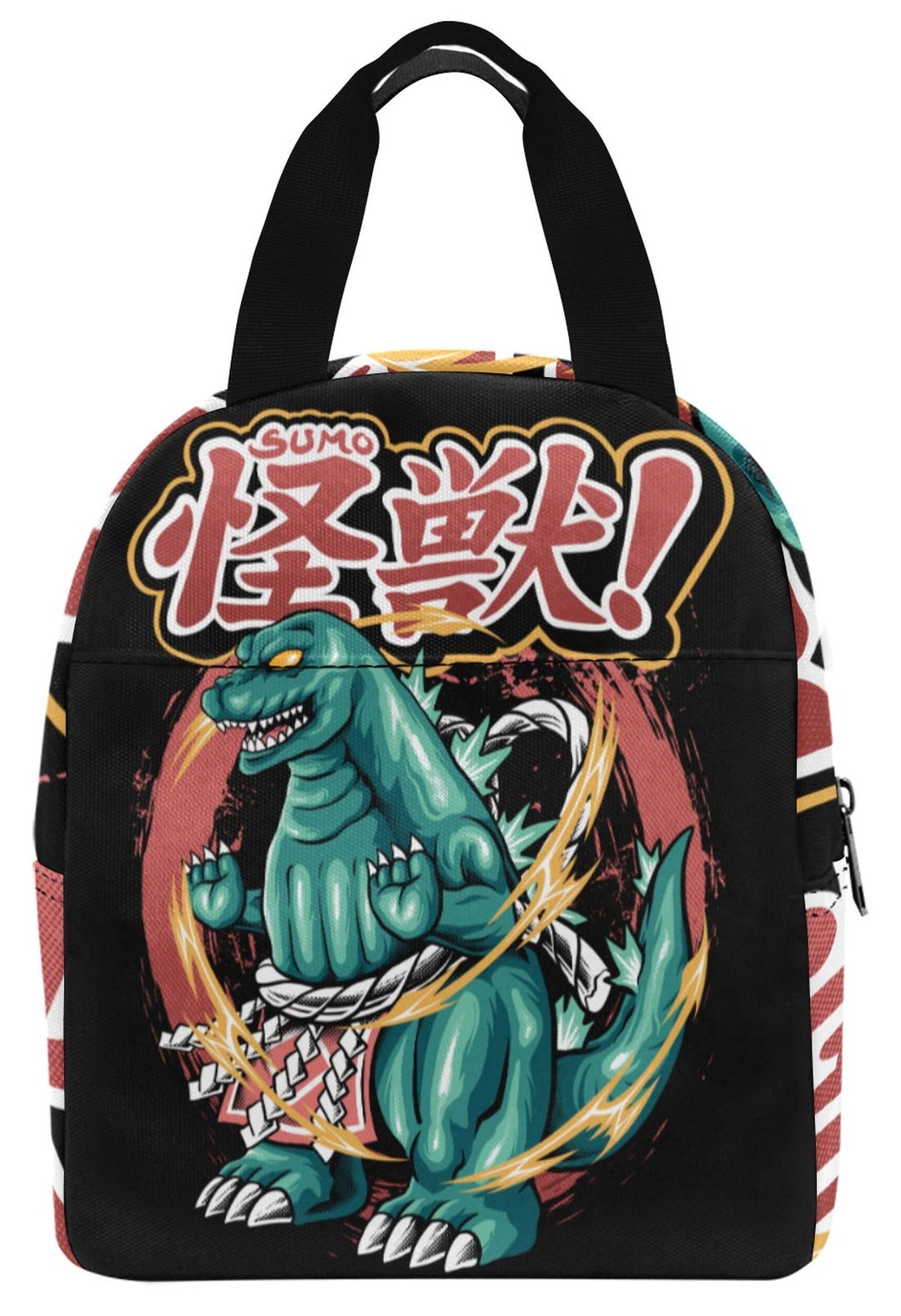 Godzilla Bag Kaiju Backpack Lunch Box Bag Art Gojira Godzillas Comics Dinosaur Retro Cartoon - Etsy