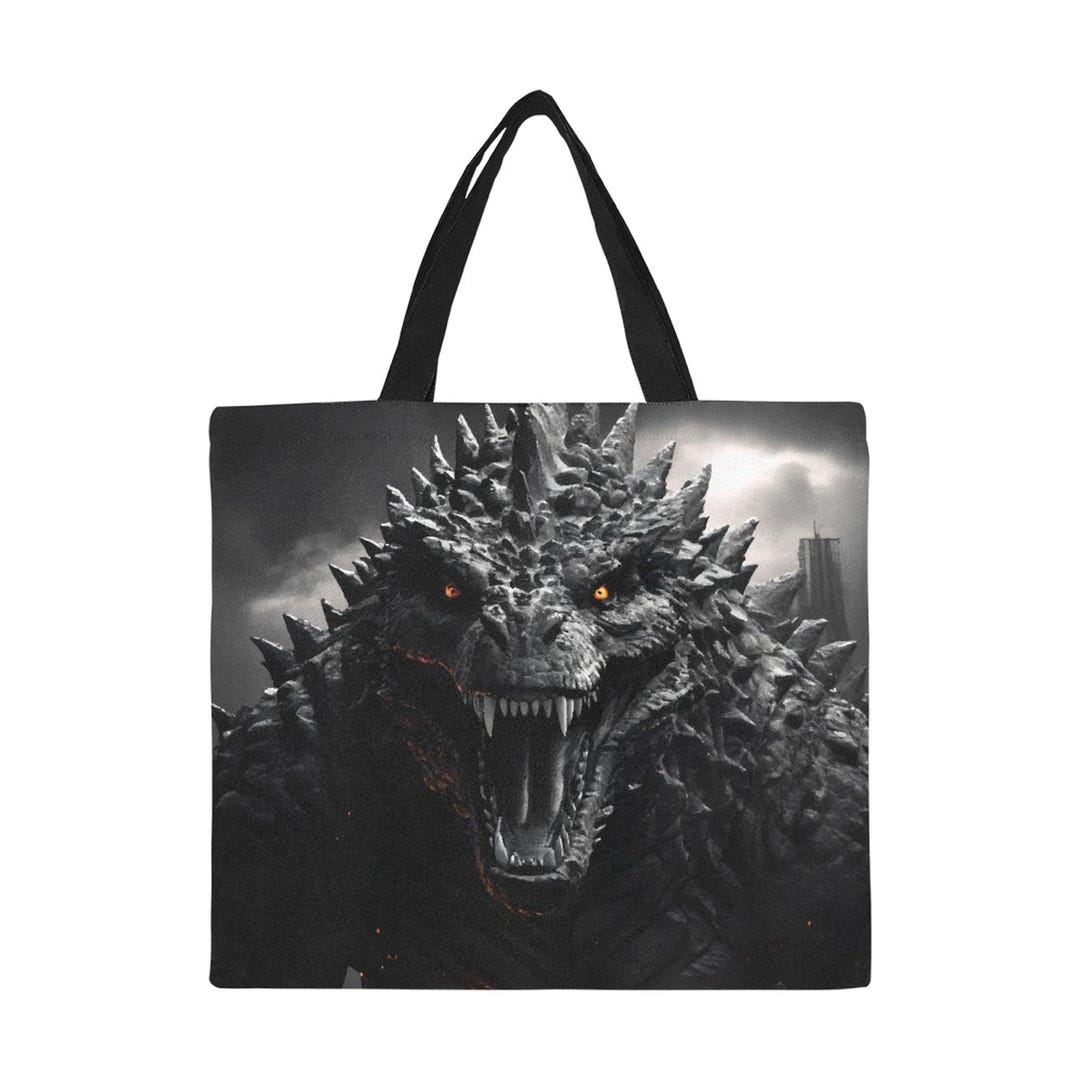 Tote Bag Godzilla Kaiju Cartoon Monster Comics Vintage Gojira Retro Art ...