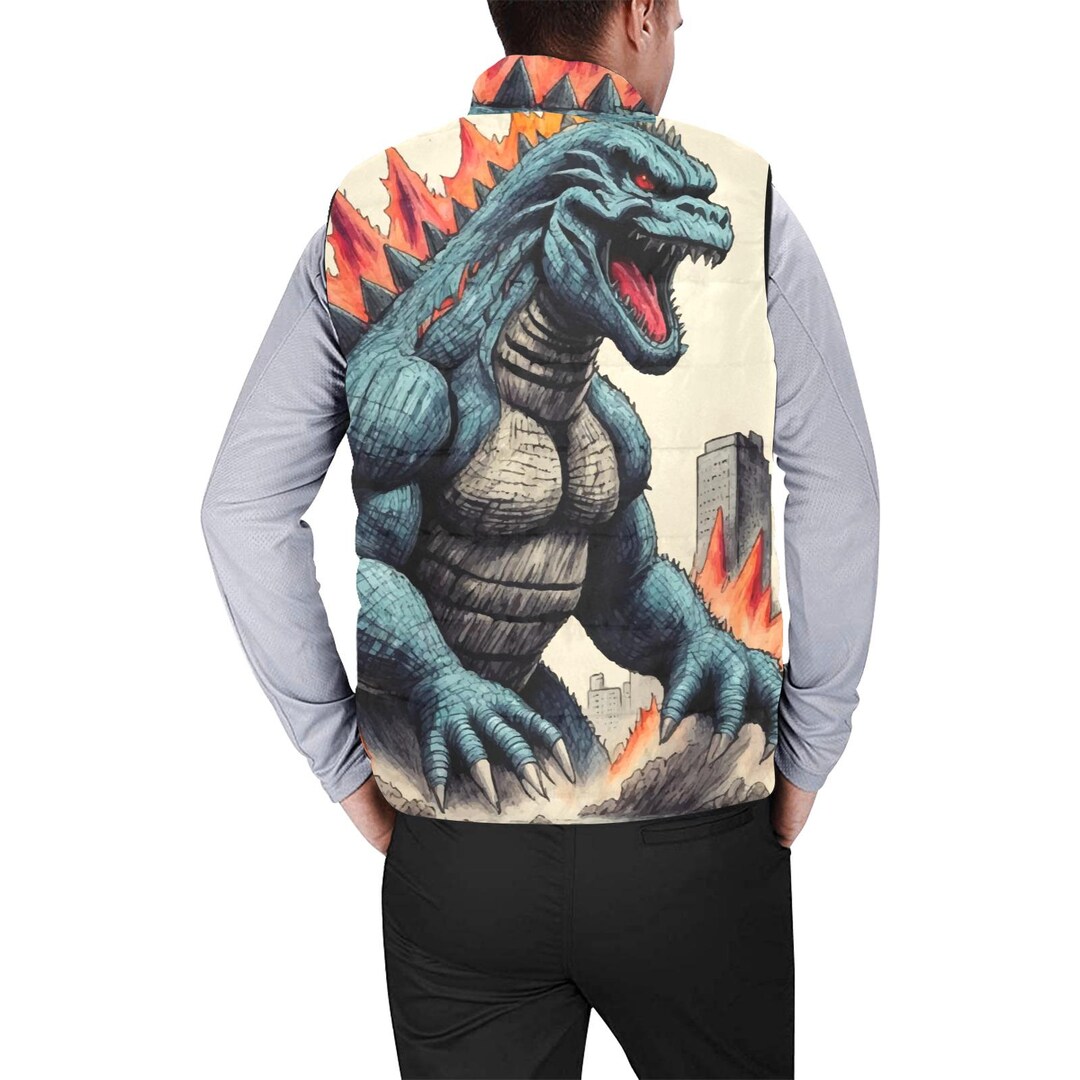 Waistcoat Godzilla Gojira Kaiju Crayon - Etsy