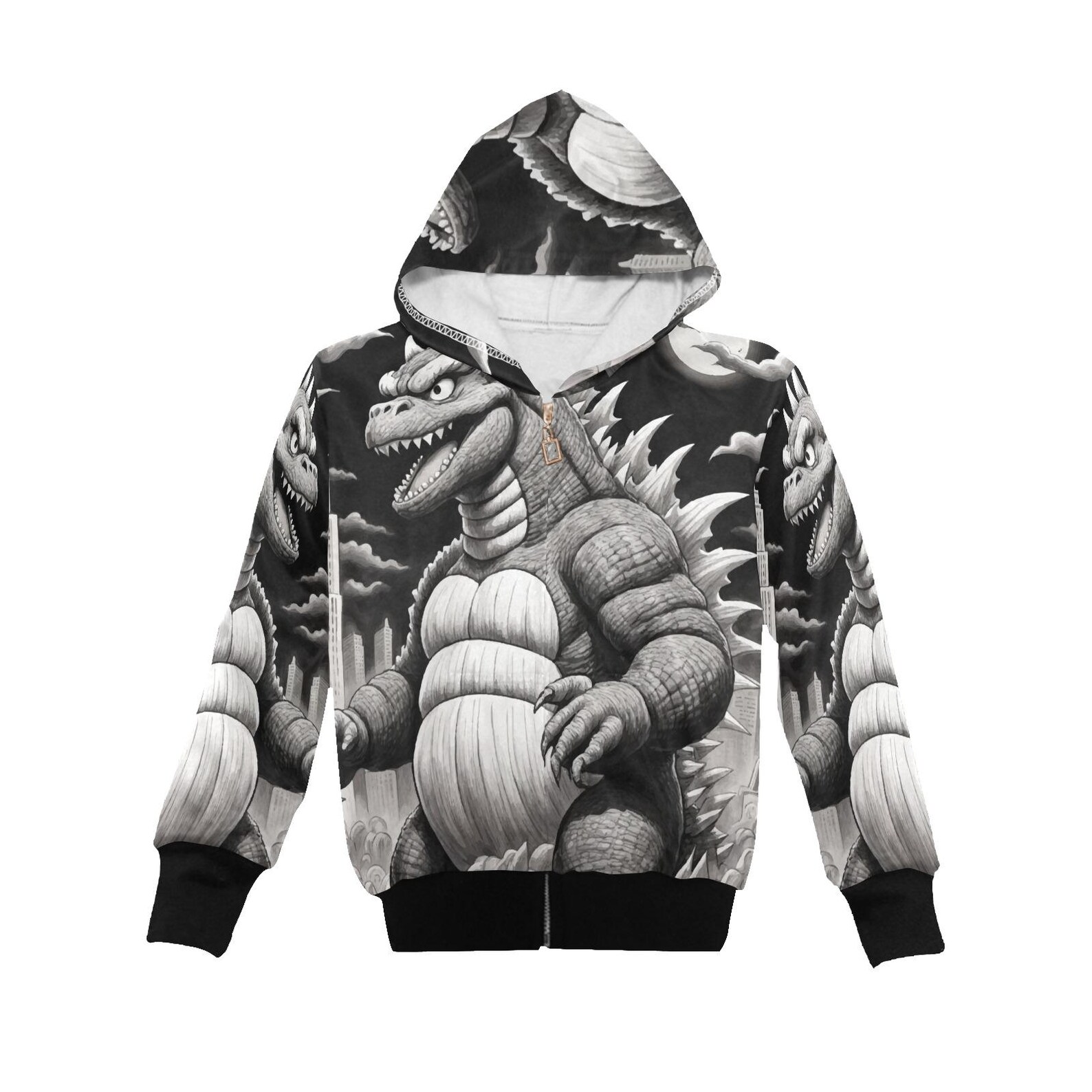 Hoodie Boys Kids Godzilla Hoodie Kaiju Retro Cartoon Comics Gojira - Etsy