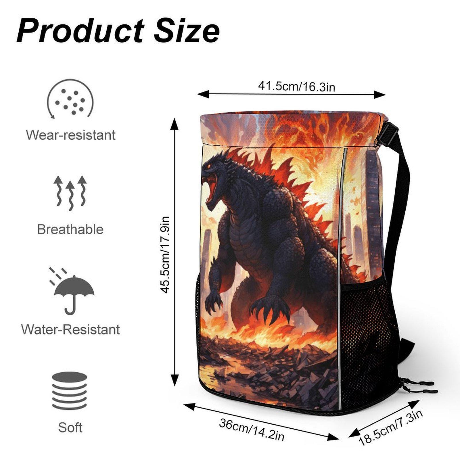 Drawstring Bag Godzilla Bag Cartoon Gojira Bag - Etsy