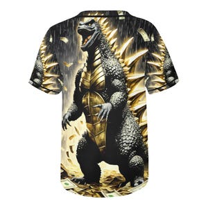 Baseball Jersey Men Shirt Kaiju Gojira Tshirt Art Vintage Tshirt ...