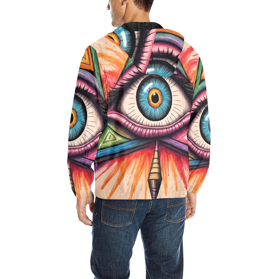 Windbreaker Men Windbreaker Jacket Wind Breakers for Men Illuminati Eye ...