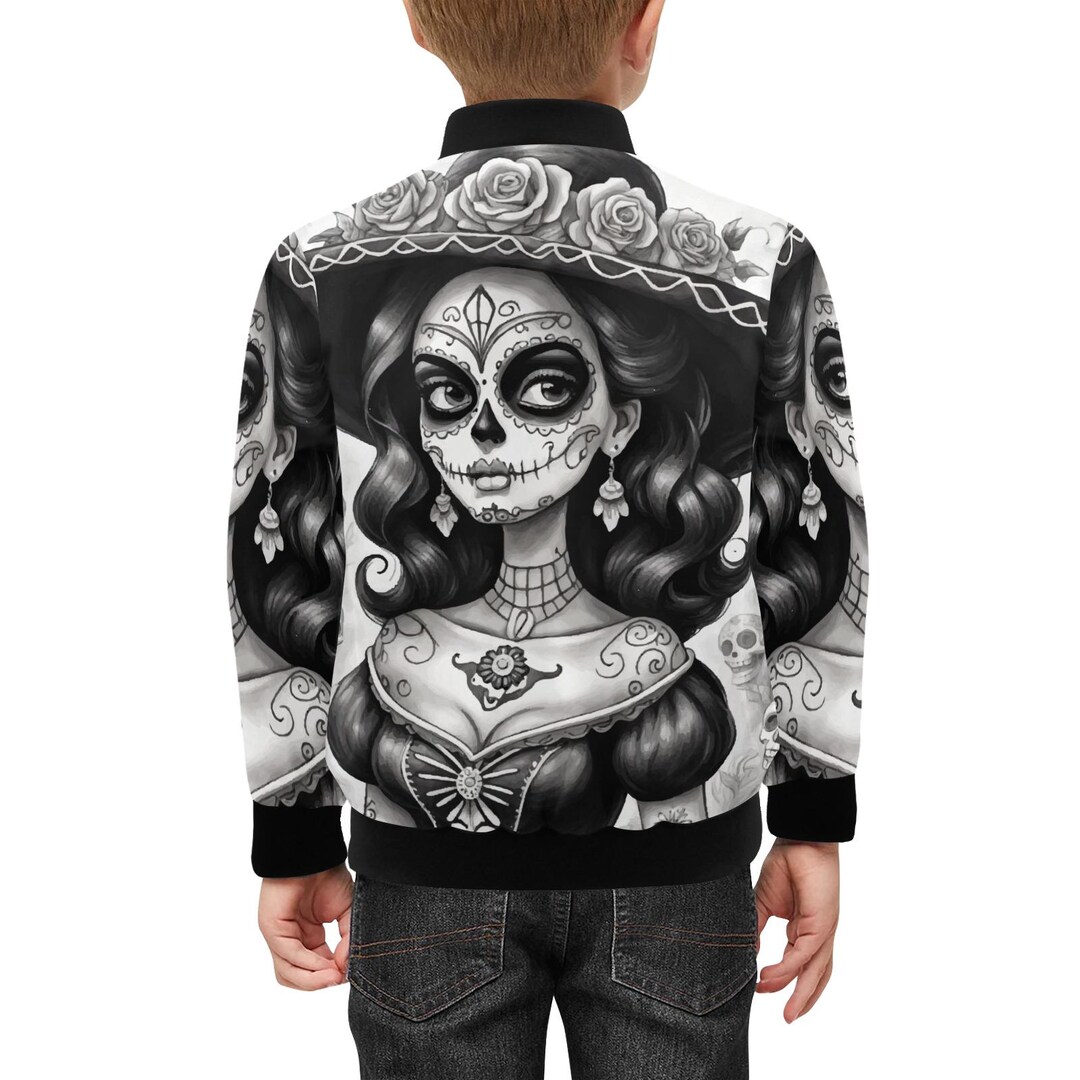 Kids Bomber Jacket Día De Los Muertos Mexico Chicano - Etsy