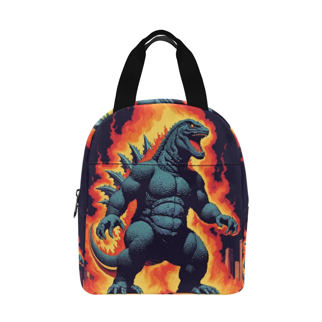 Godzilla Lunch Bag Godzilla Bag Kaiju Backpack Gojira Neon Cartoon ...