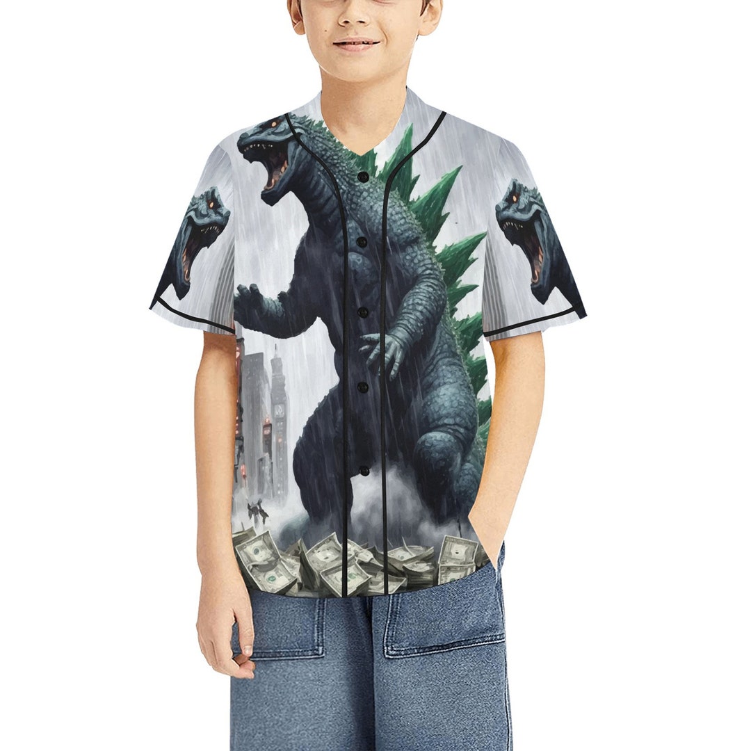 Kid's Baseball Jersey Godzilla Kaiju Gojira - Etsy