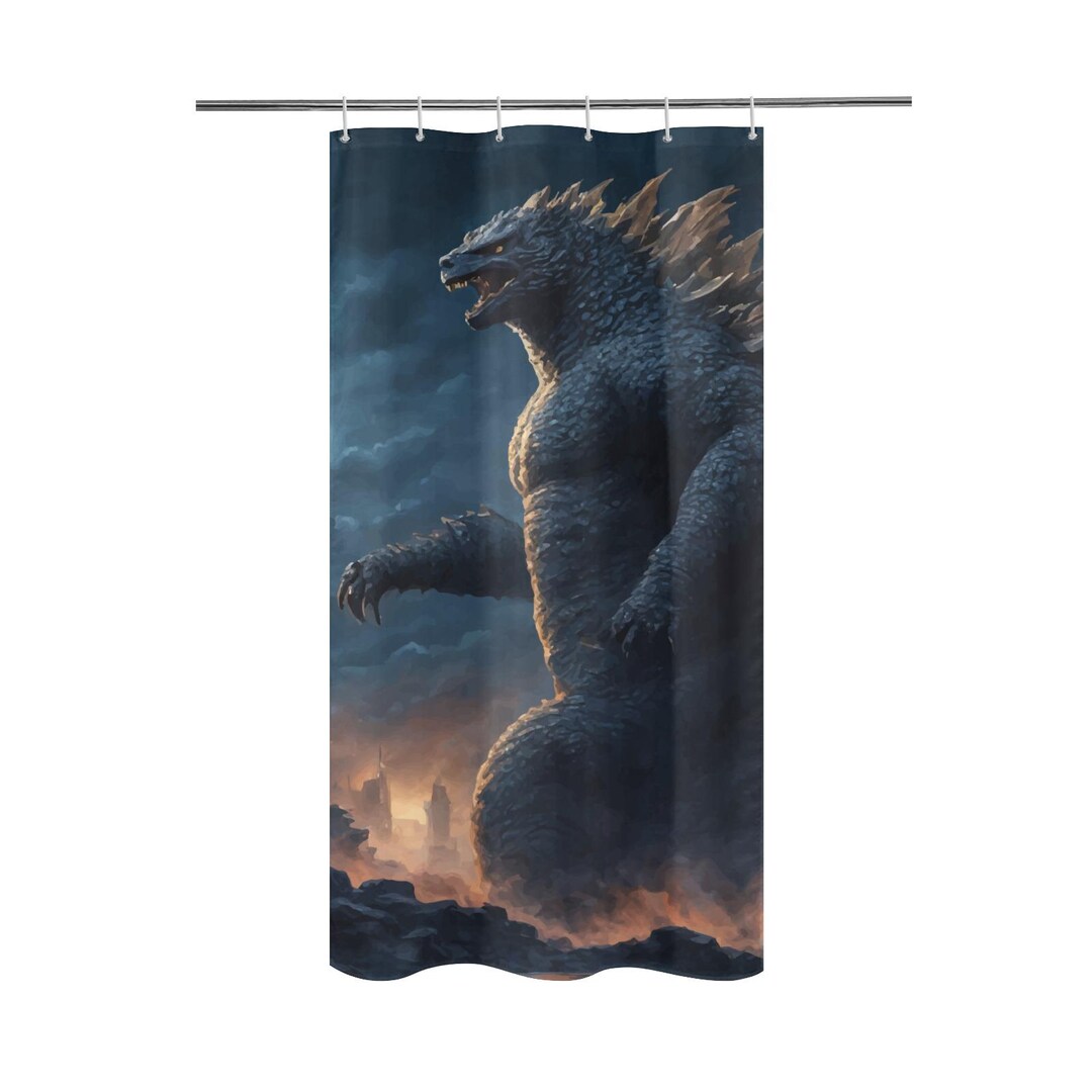 Shower Curtain 36"x 72" Godzilla Kaiju Godzillas Comics Retro Vintage Gojira - Etsy