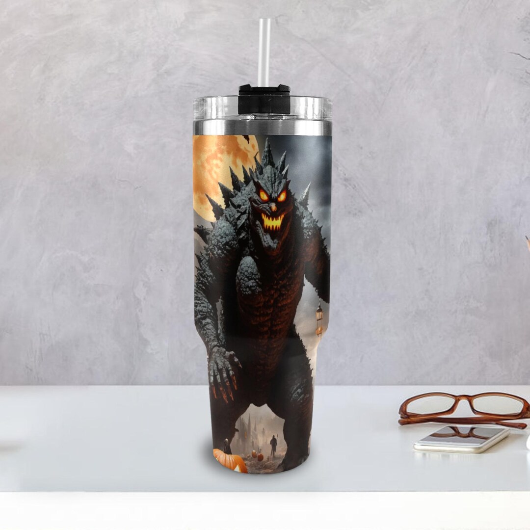 Stainless Steel Mug 40oz Mug Godzilla Thermo Mug Glass Comics Mug ...