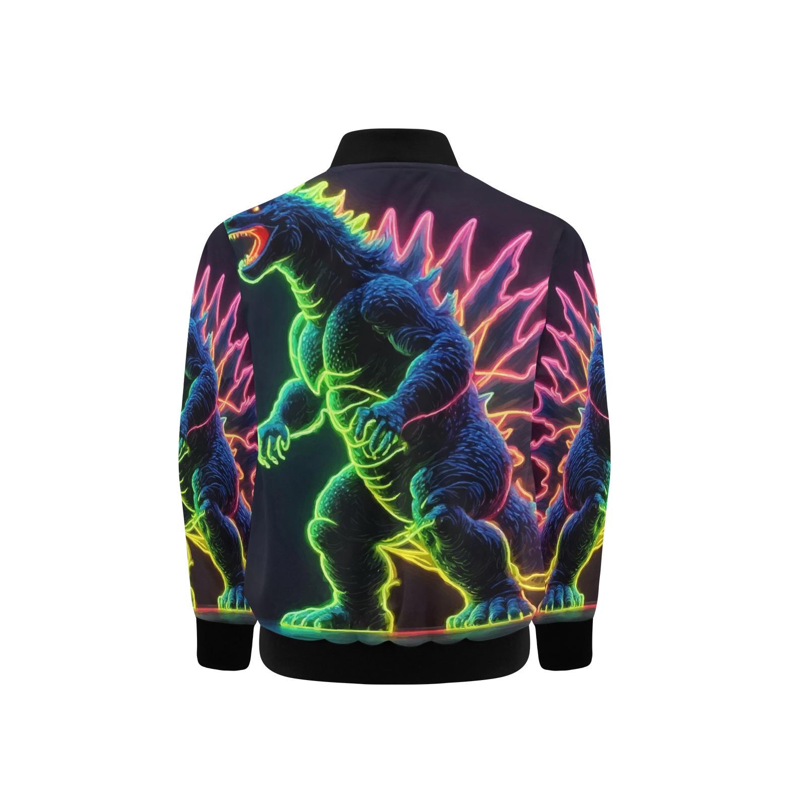 Dinosaur Kids Bomber Jacket Monster Art Neon - Etsy