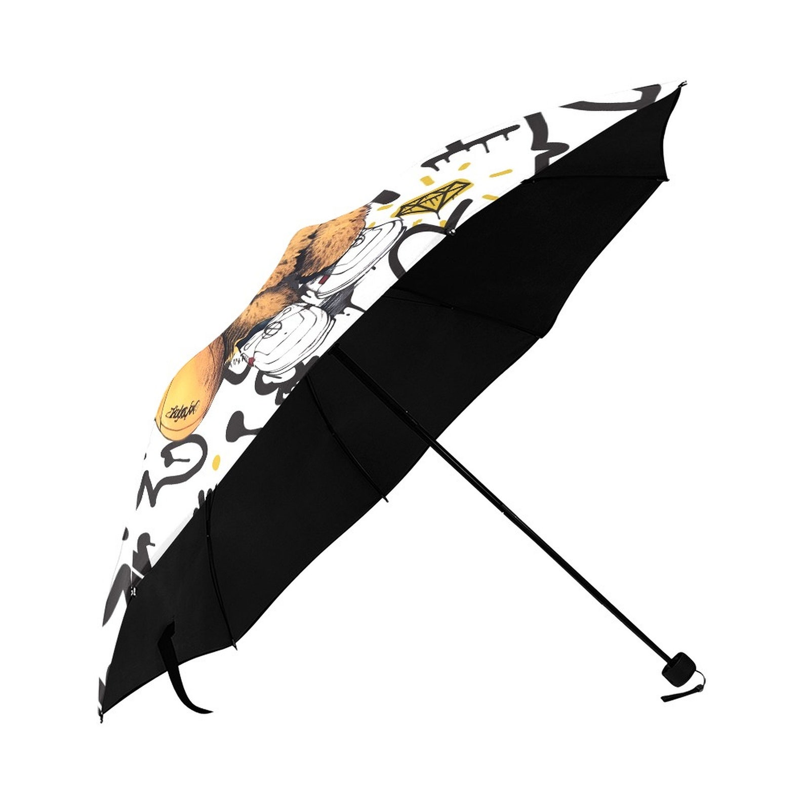 Children's Foldable Anti-uv Umbrella Gangsta Bear Hip Hop Rap ...