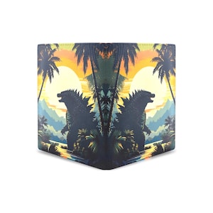 Wallet PU Leather Godzilla Kaiju Gojira Comics Retro Monster Art ...