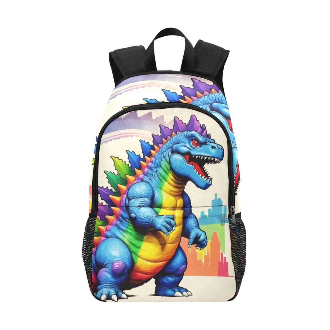 Backpack Godzilla Backpack Handbag Bag Backpack Kaiju Neon Monster Art ...