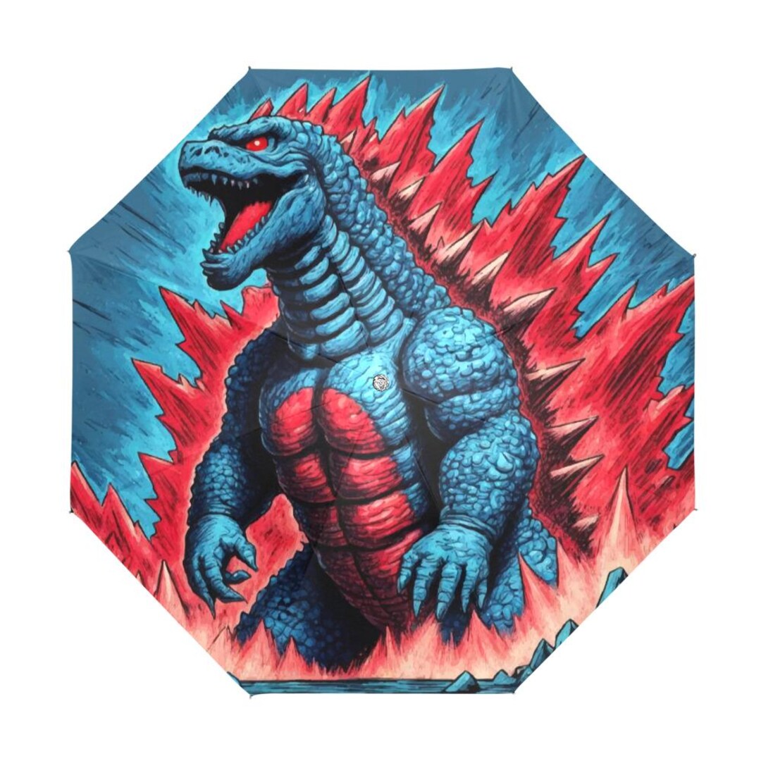 Kids Foldable UV Umbrella Gojira Monster Godzilla Retro Vintage Art ...