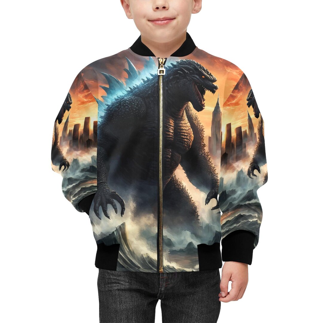 Boys Jacket Godzilla Jacket Gojira Jacket Kaiju - Etsy