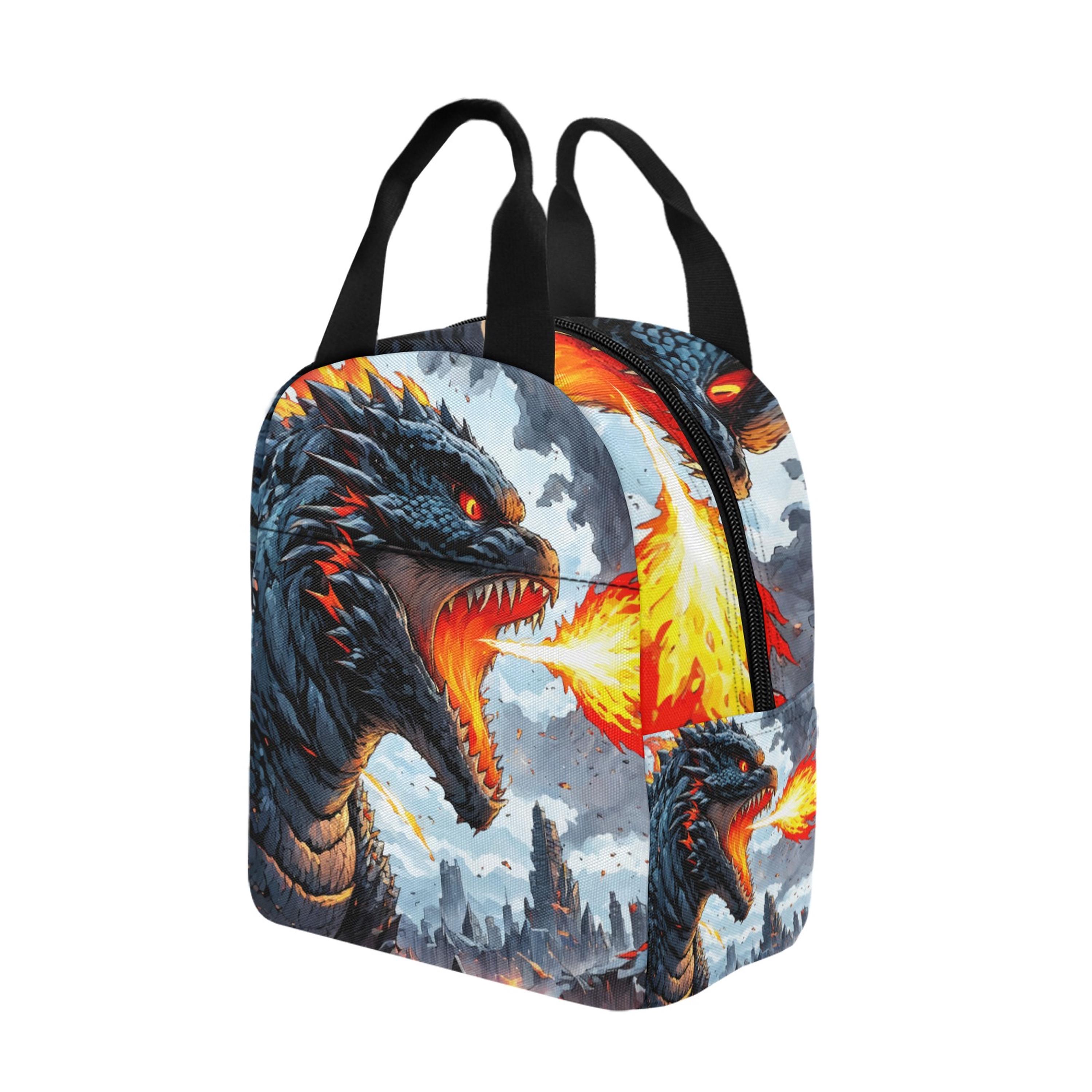 Lunch Bag Godzilla Bag Kaiju Backpack Gojira Bag Cartoon Retro Dinosaur ...
