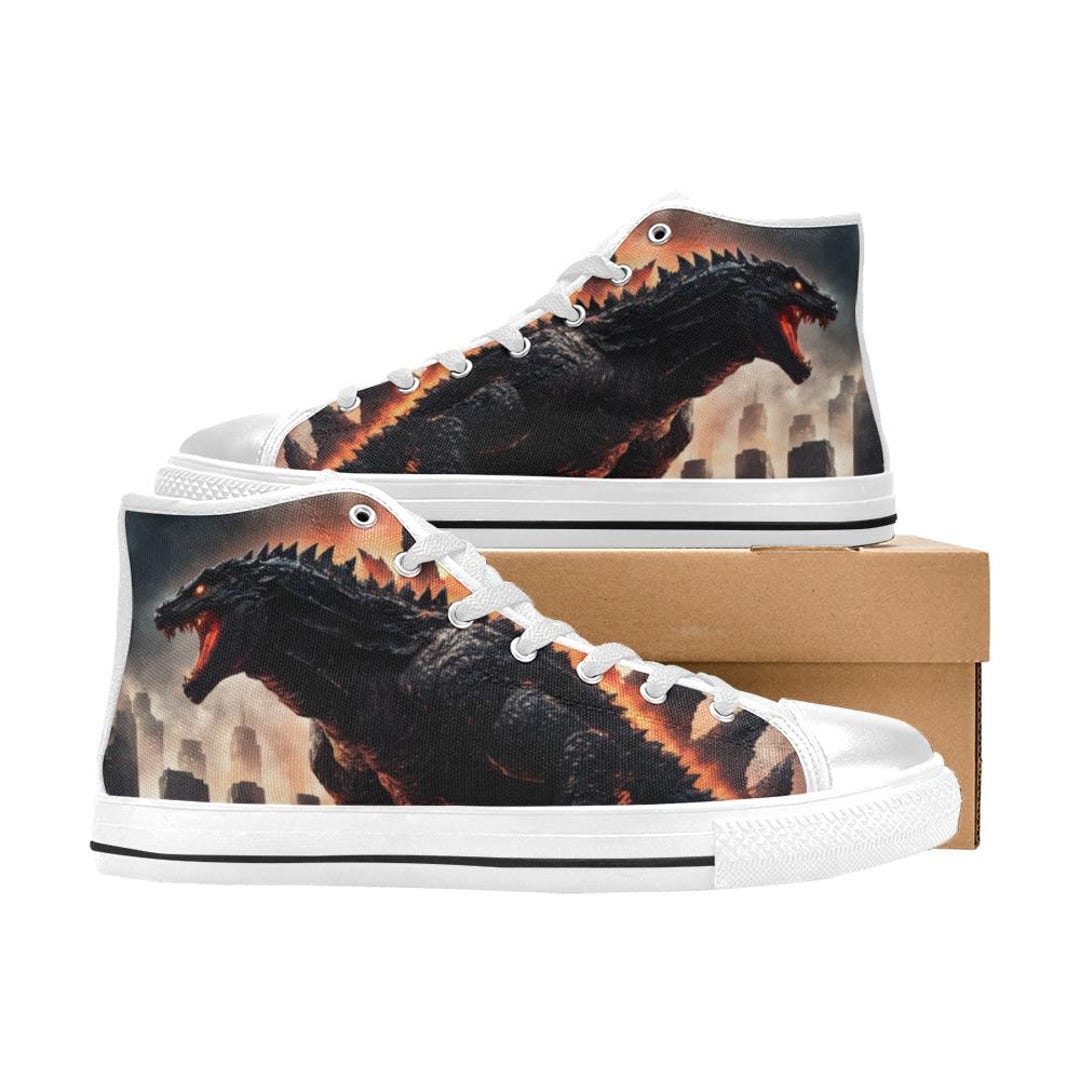 Godzilla High Top Kids Shoes Godzilla Gojira Shoes Kaiju Sneakers - Etsy
