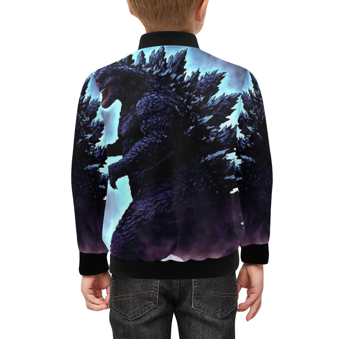 Kids Bomber Jacket Godzilla Jacke Kaiju Neon Godzillas Gojira Kaiju ...