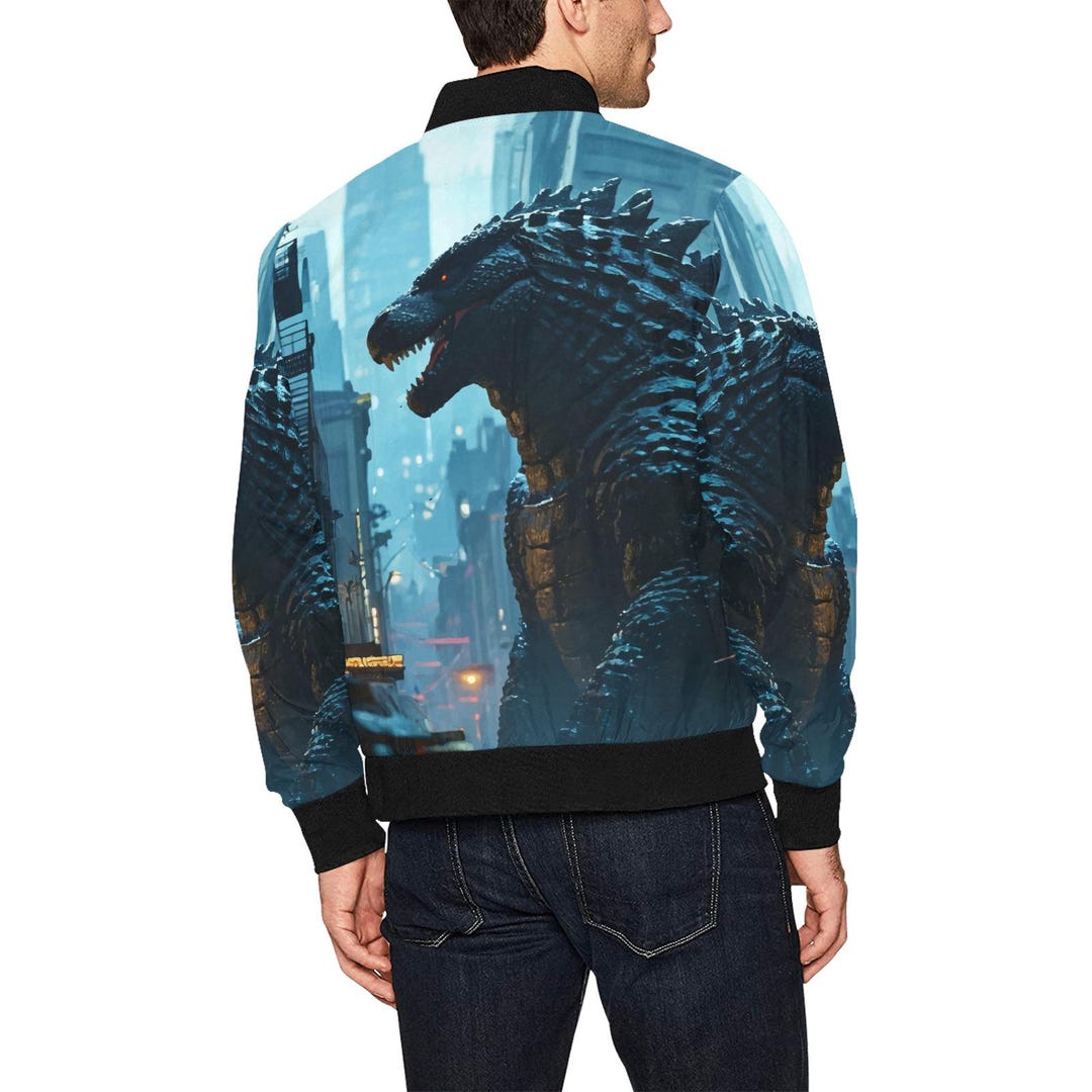 Bomber Jacket With Pockets Monster Jacket Godzilla Gojira Kaiju Comics ...