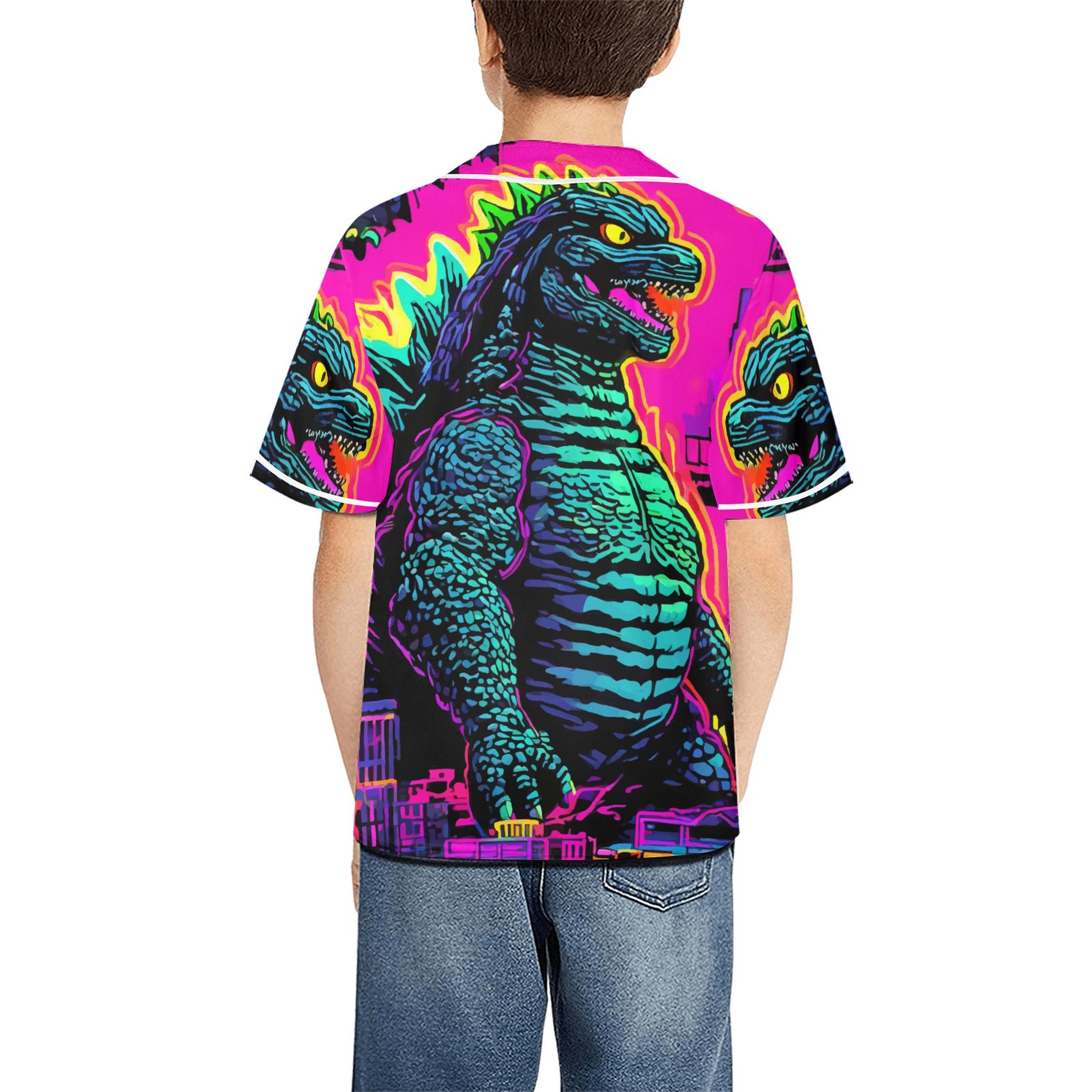 Kid's Baseball Jersey Godzilla Kaiju Gojira - Etsy Canada