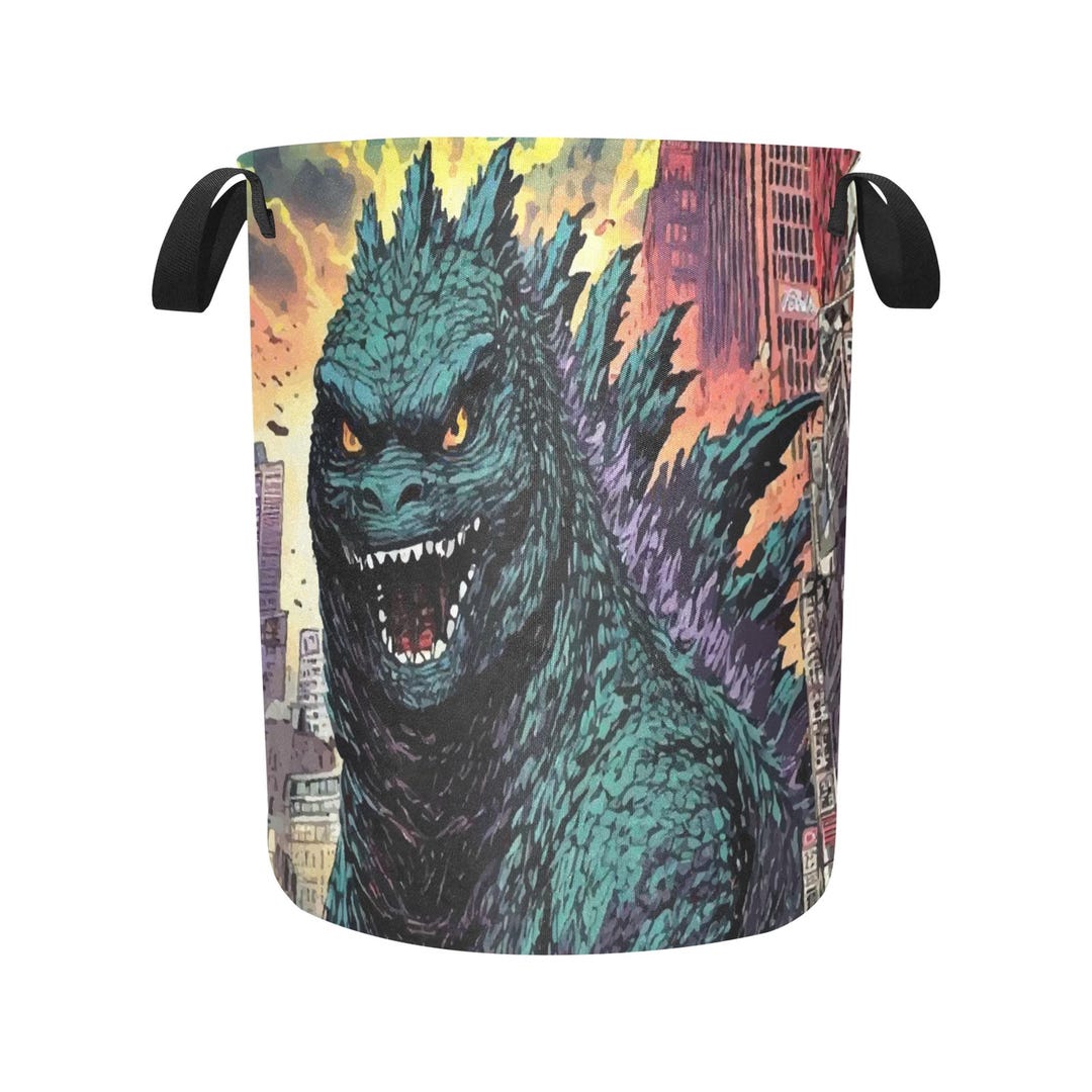 Laundry Basket Laundry Hamper Basket Godzilla Gojira Kaiju Comics Vintage Art Cartoon Retro - Etsy