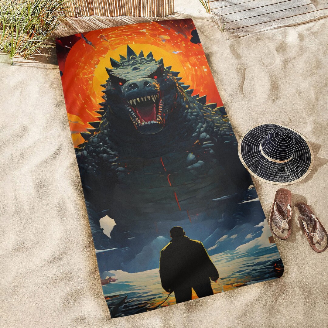 Beach Towel Godzilla - Etsy